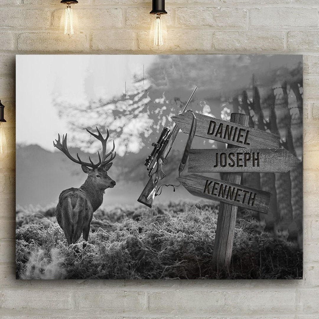 Personalized Custom Sign | Custom Name Sign Deer Hunting Gifts for Men ...