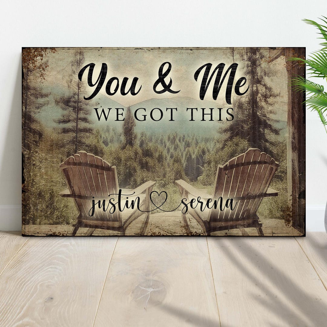 You and Me We Got This Signs | Couple Name Sign Wall Art | Couple ...