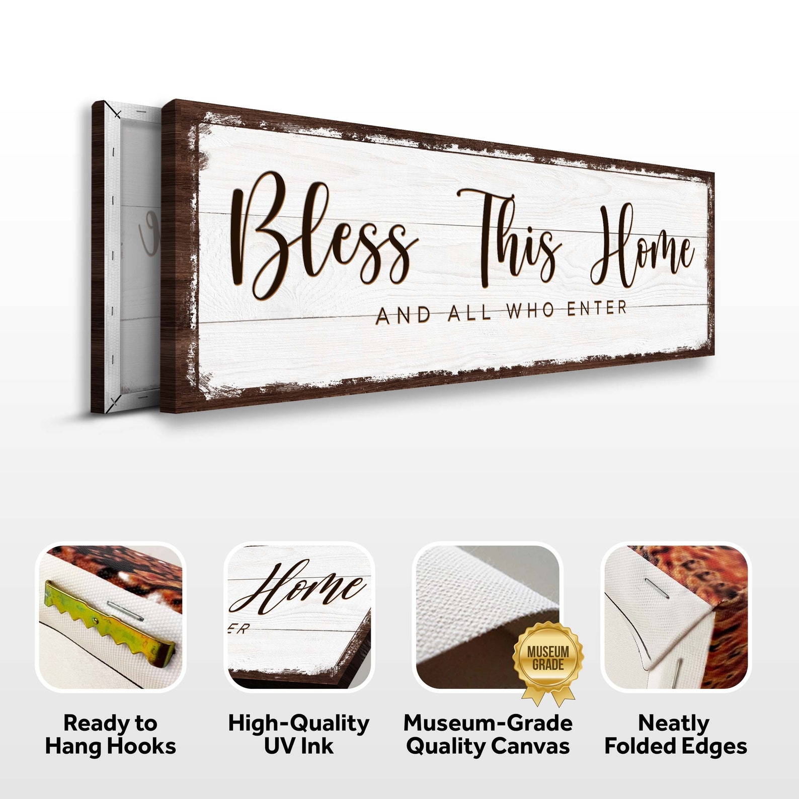 Bless This Home Sign | Living Room Wall Décor | Housewarming Gift ...