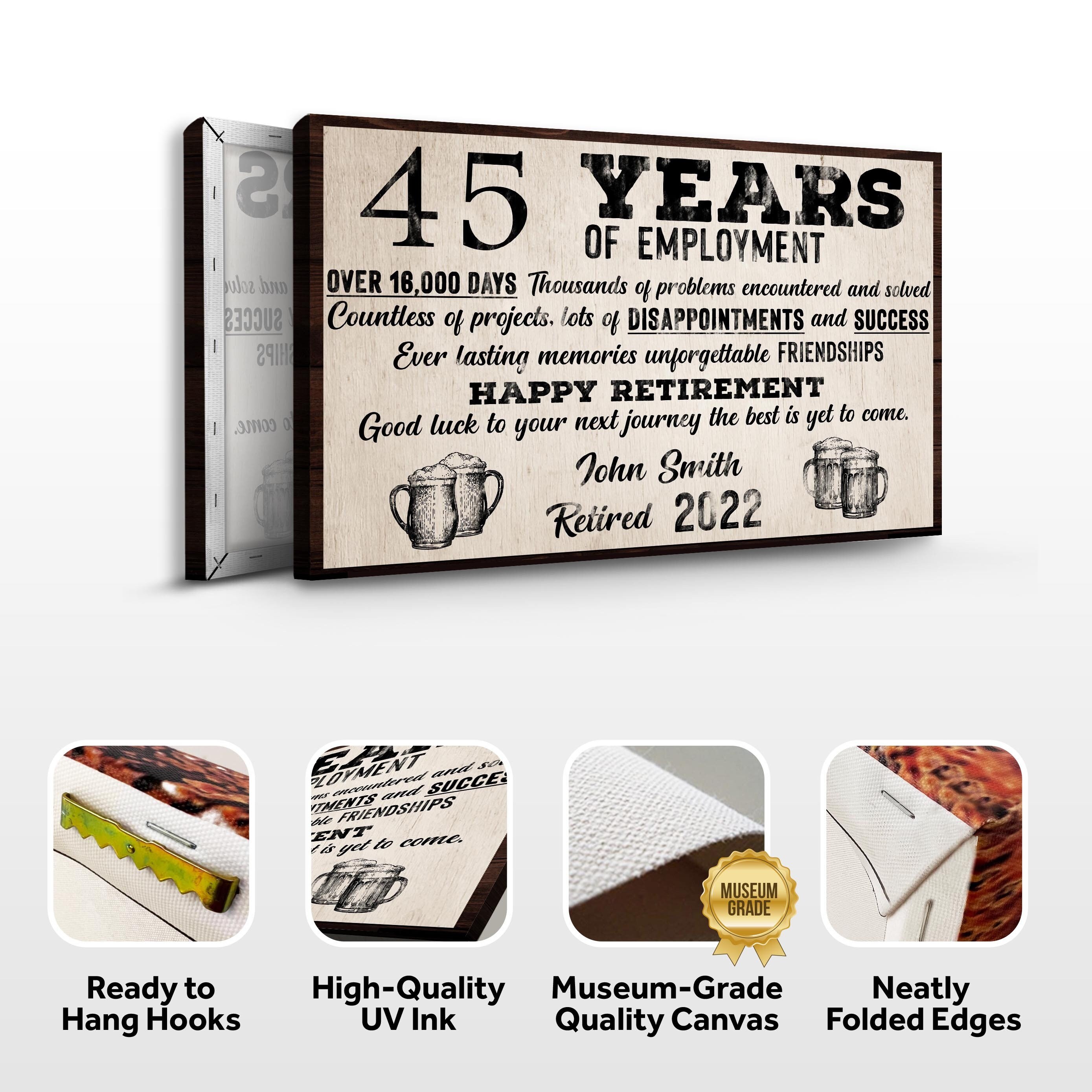 Personalized Retirement Gift Sign, Retirement Gift Party Decoration ...