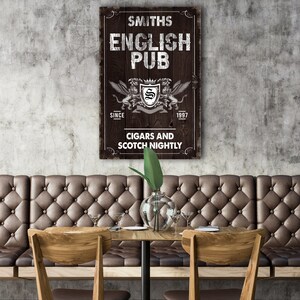English Pub Bar Decor | Personalized Wooden Bar Signs | Outdoor Bar ...