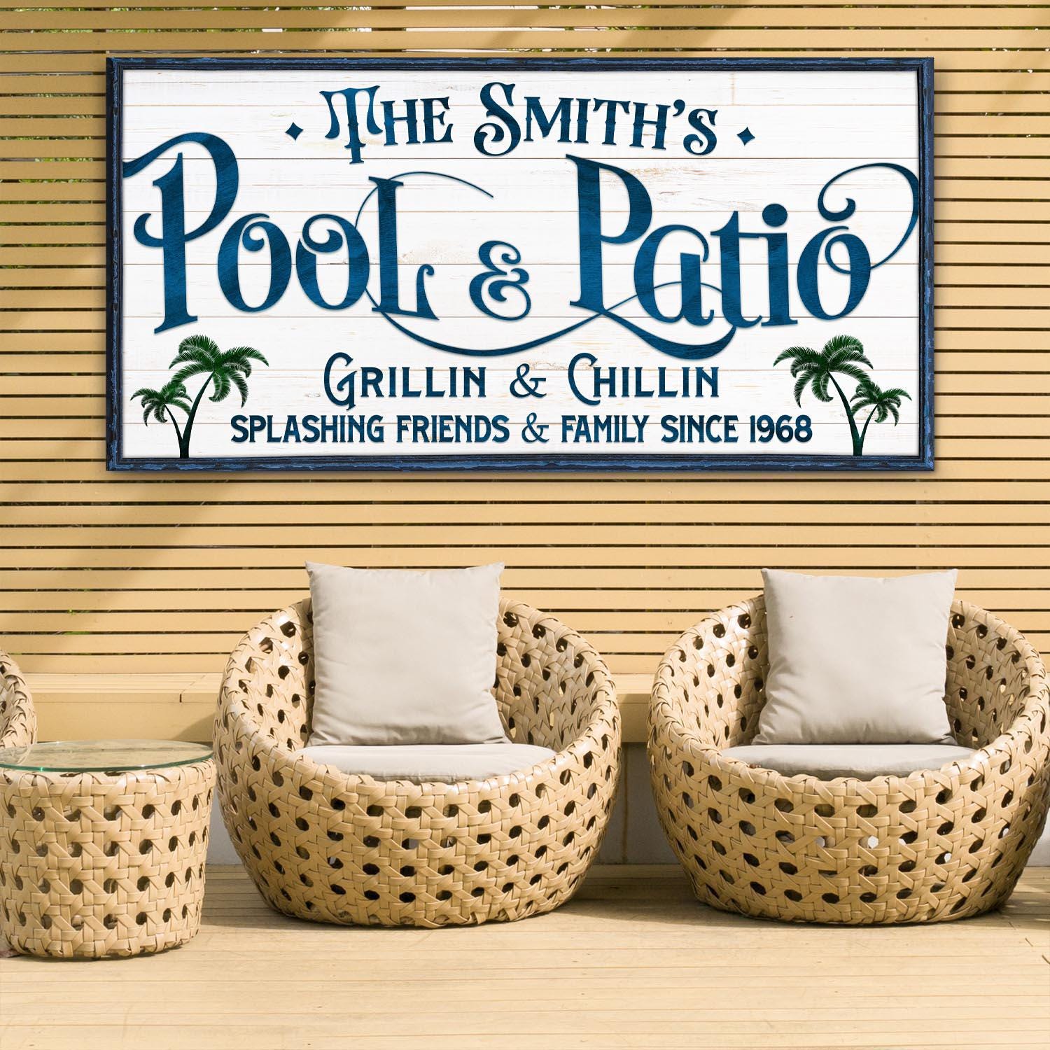 Pool and Patio Sign Wall Art | Personalized Patio Sign Decor ...