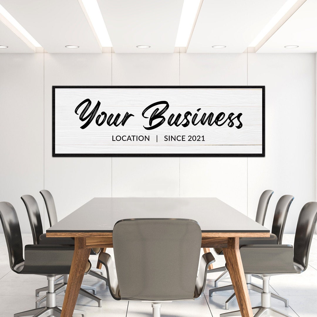 Business Sign | Rustic Name Sign Decor | Custom Business Office Wall ...
