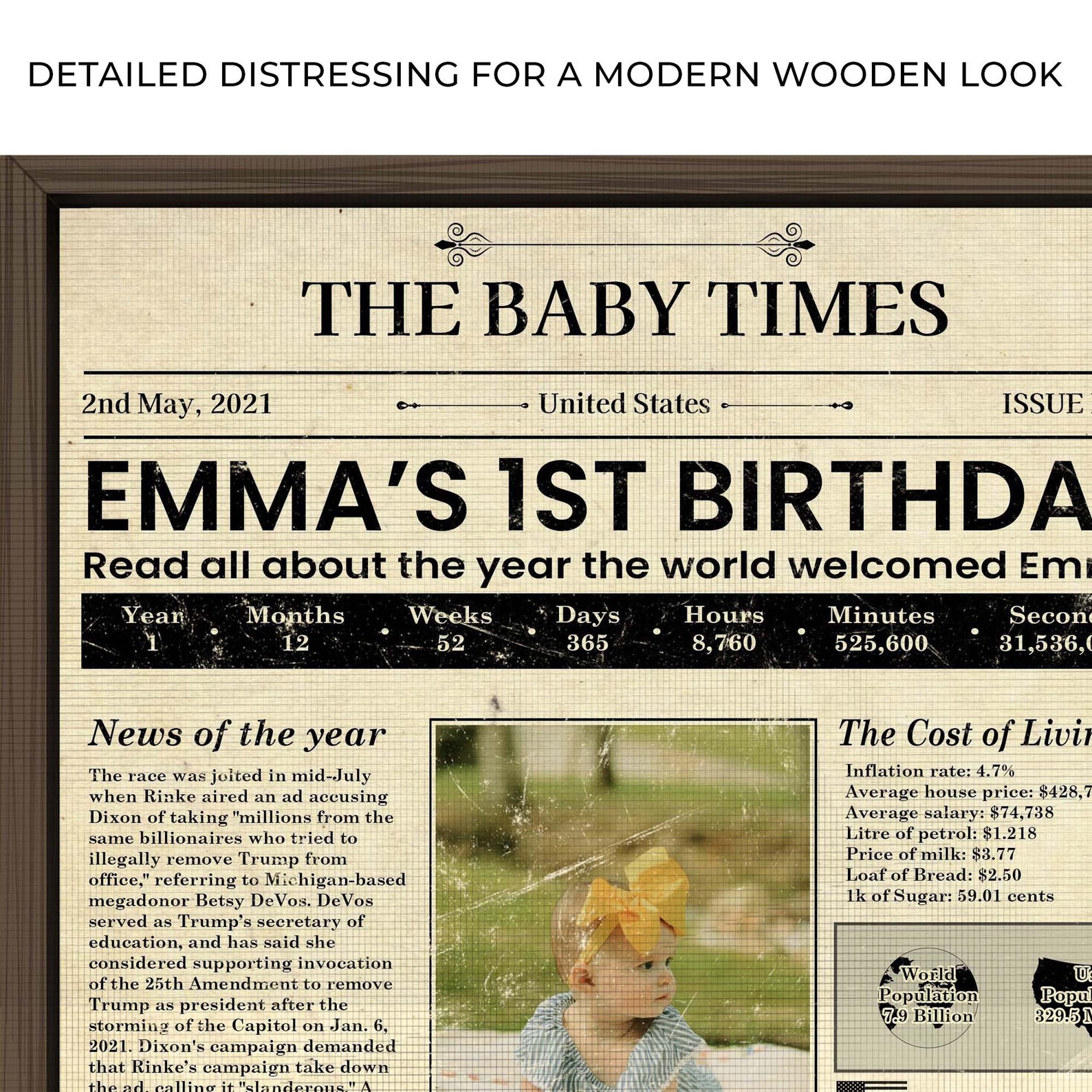 Personalized 1st Birthday Gifts Baby Milestonehappy Birthday - Etsy