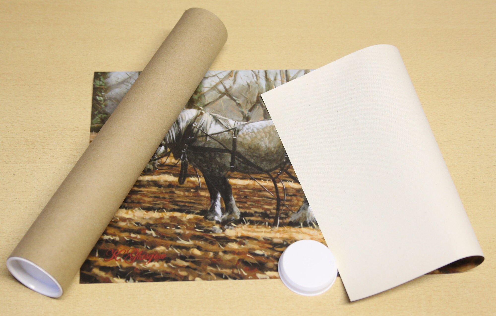 Horse Plough Canvas Wall Art Print by Irish Artist Keith Glasgow - Etsy