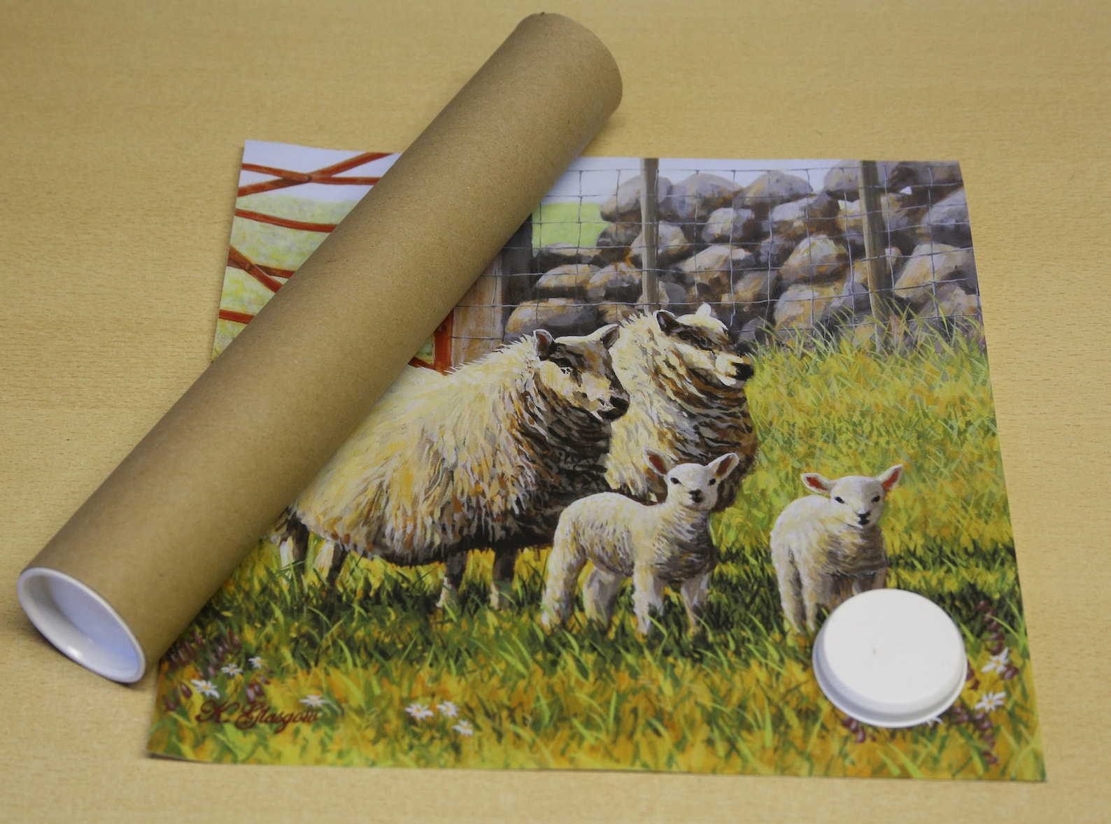 Sheep Lambs Ireland Canvas Wall Art Print by Irish Artist Keith Glasgow ...