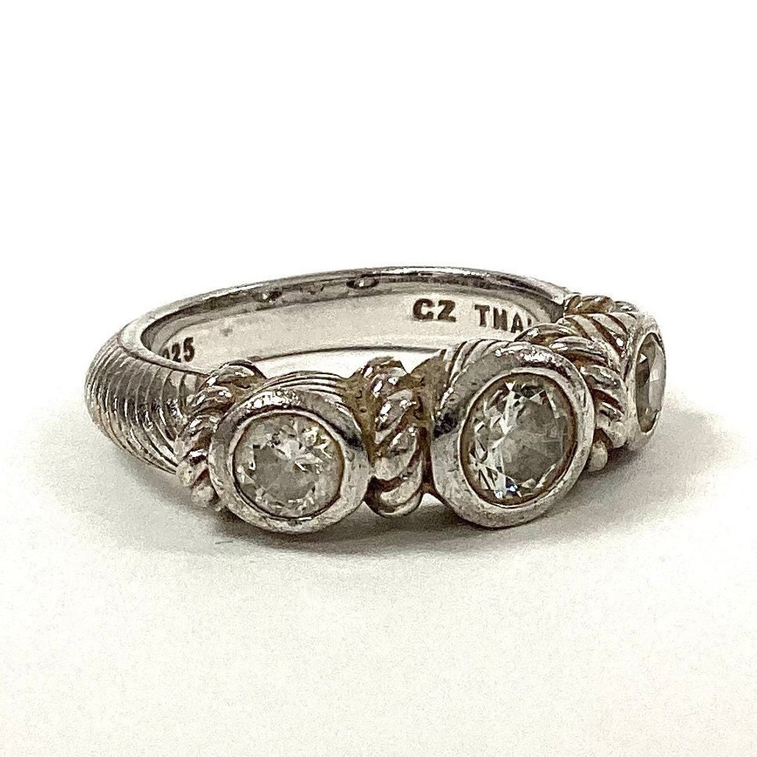 Judith Ripka Sterling Cubic Zirconia Designer Ring Size 6 - Etsy