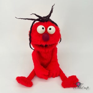 Red Monster - Hand Puppet, Muppet Style With Dreads - Etsy