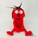 Red Monster Hand Puppet Muppet Style With Dreads - Etsy