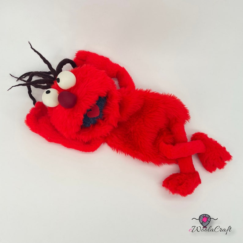 Red Monster Hand Puppet Muppet Style With Dreads - Etsy UK