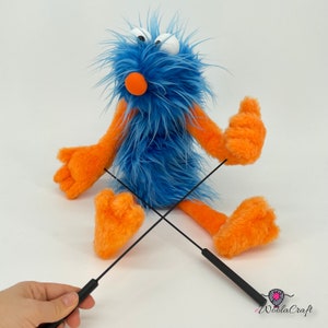 Blue Caveman With Orange Accent - Hand Puppet, Muppet Style - Etsy