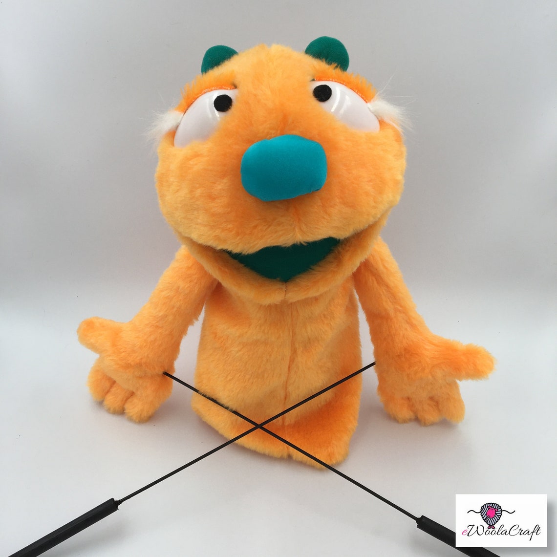 Orange Hero hand puppet muppet style | Etsy