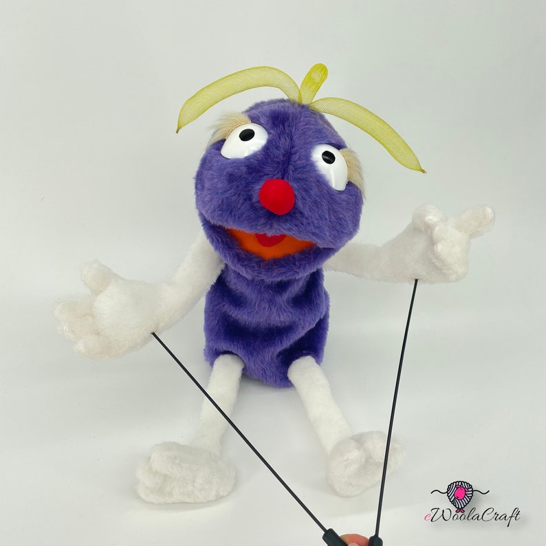 Smart Larry With White Accent Hand Puppet Monster Puppet - Etsy