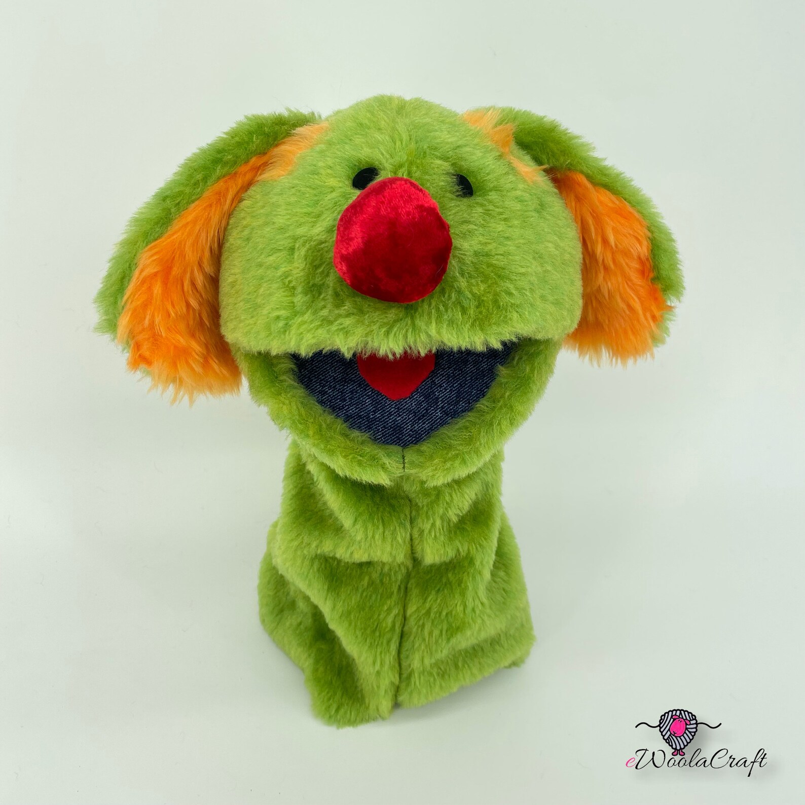 Green Doggy - Hand Puppet - Etsy