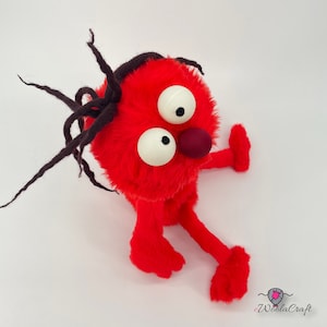 Red Monster - Hand Puppet, Muppet Style With Dreads - Etsy