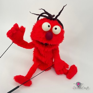 Red Monster - Hand Puppet, Muppet Style With Dreads - Etsy