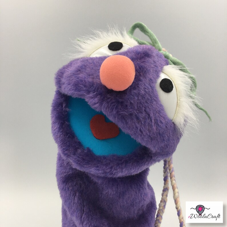 Handmade Purple Peonia Puppet: Muppet Style Toy - Etsy