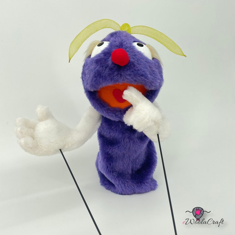 Smart Larry With White Accent Hand Puppet Monster Puppet - Etsy