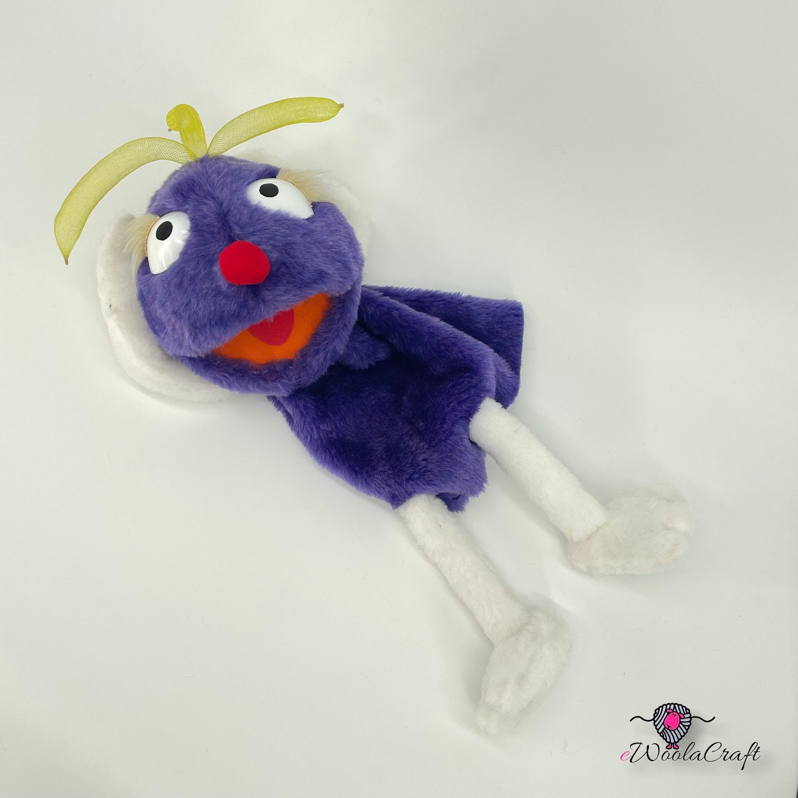 Smart Larry With White Accent Hand Puppet Monster Puppet - Etsy