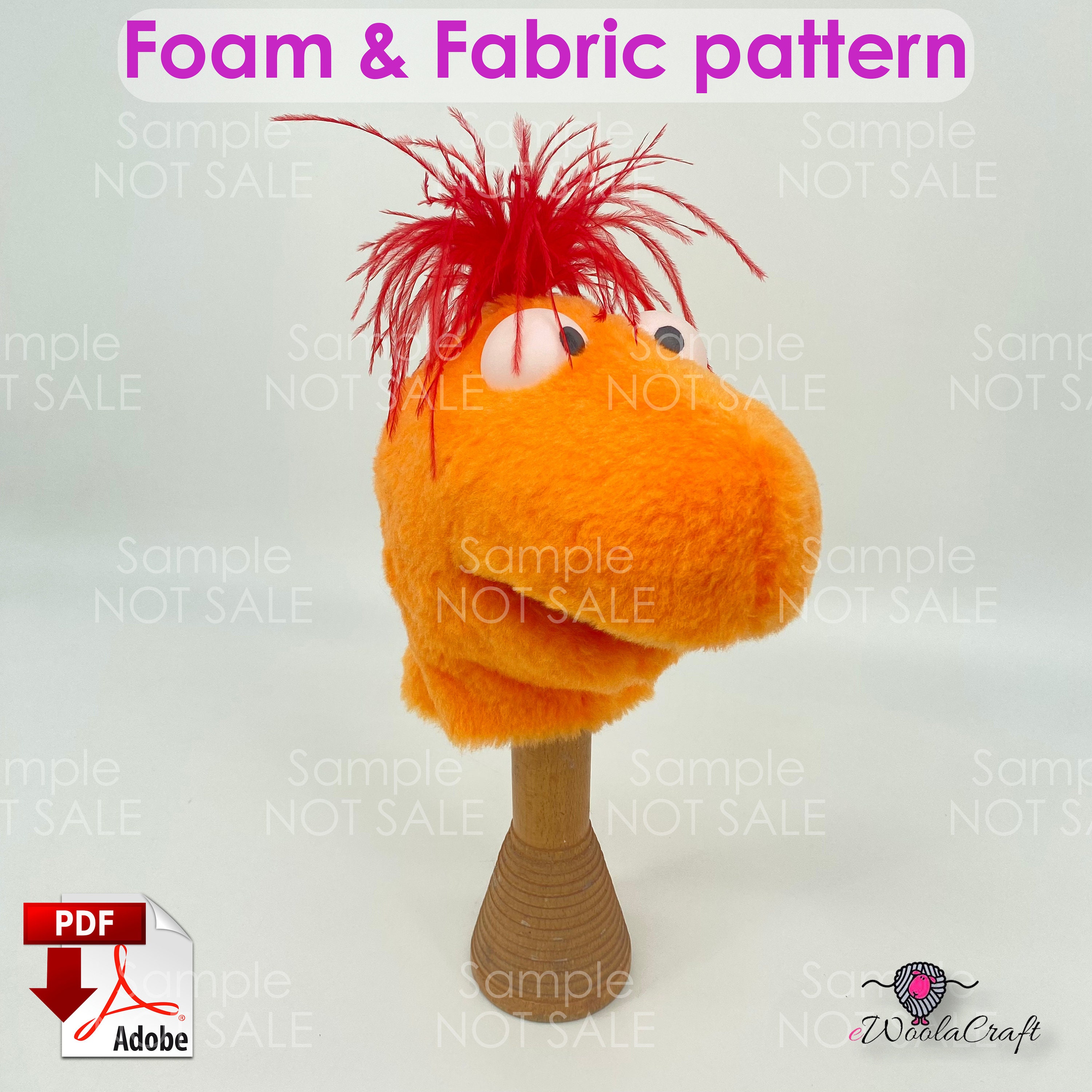 The Long Nose-shaped Puppet's Head PATTERN - Etsy