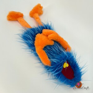 Blue Caveman With Orange Accent - Hand Puppet, Muppet Style - Etsy