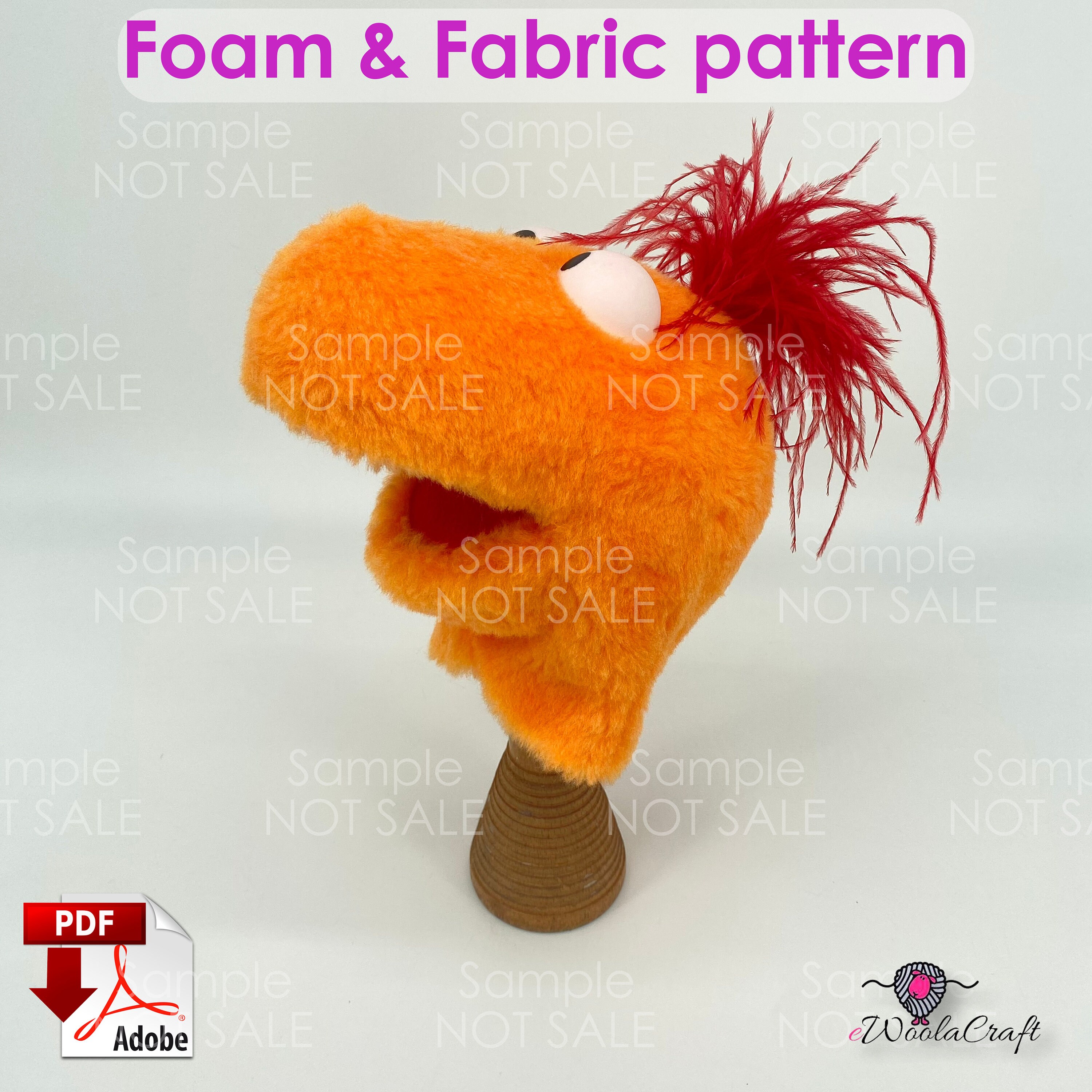 The Long Nose-shaped Puppet's Head PATTERN - Etsy