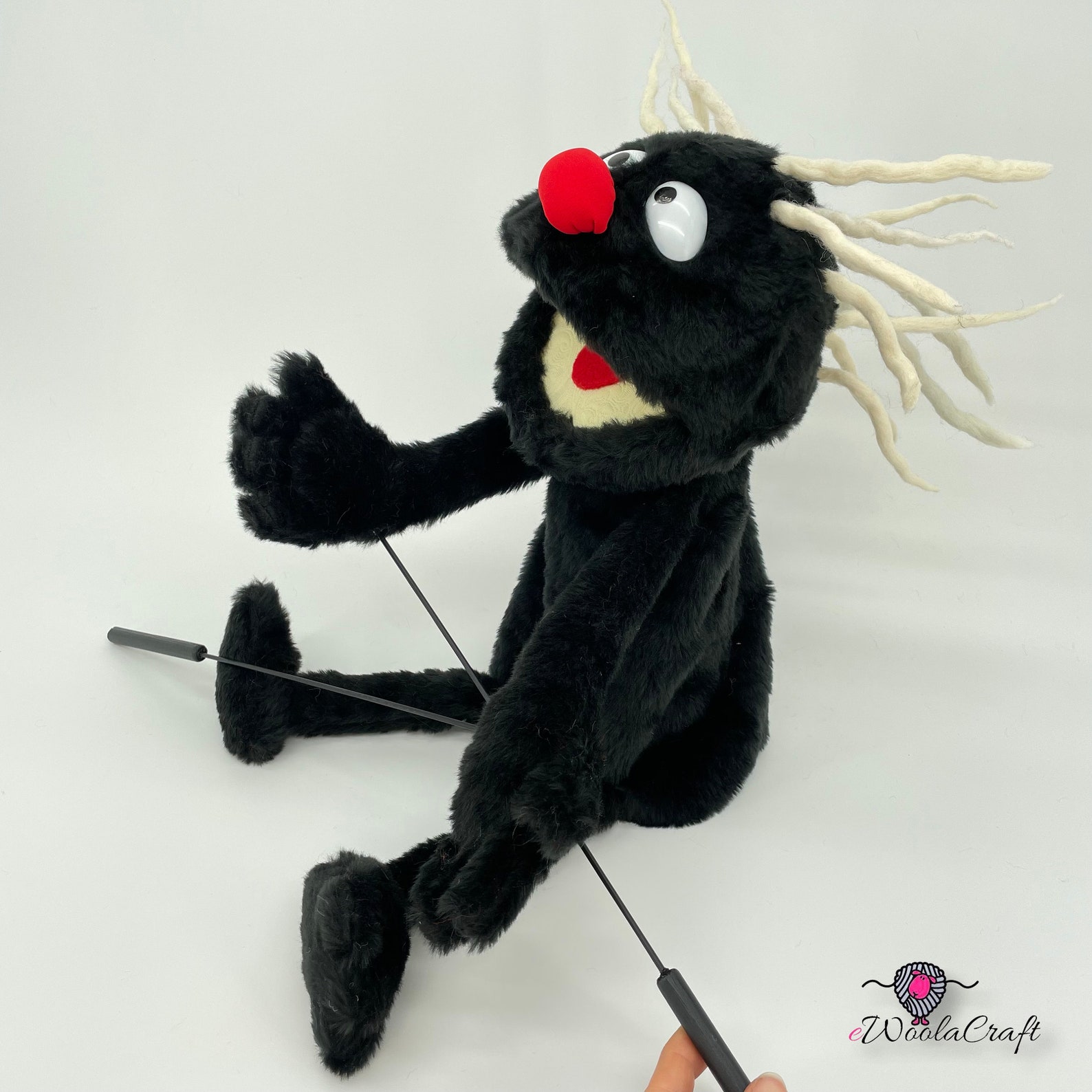 Black Shadow Hand Puppet Muppet Style - Etsy