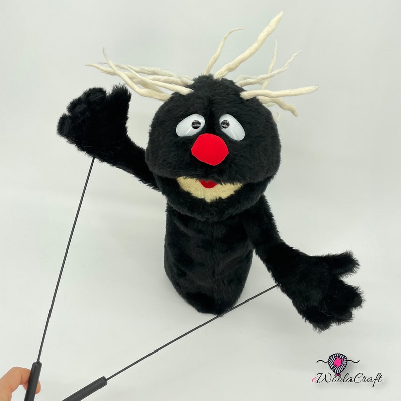 Black Shadow Hand Puppet Muppet Style - Etsy