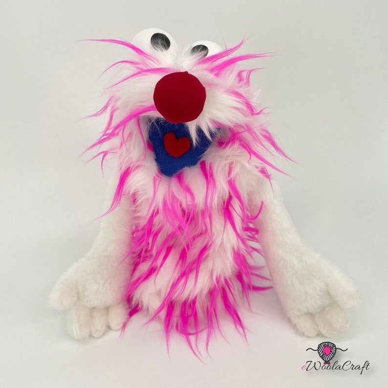 Pinky Yeti Hand Puppet Muppet Style | Etsy