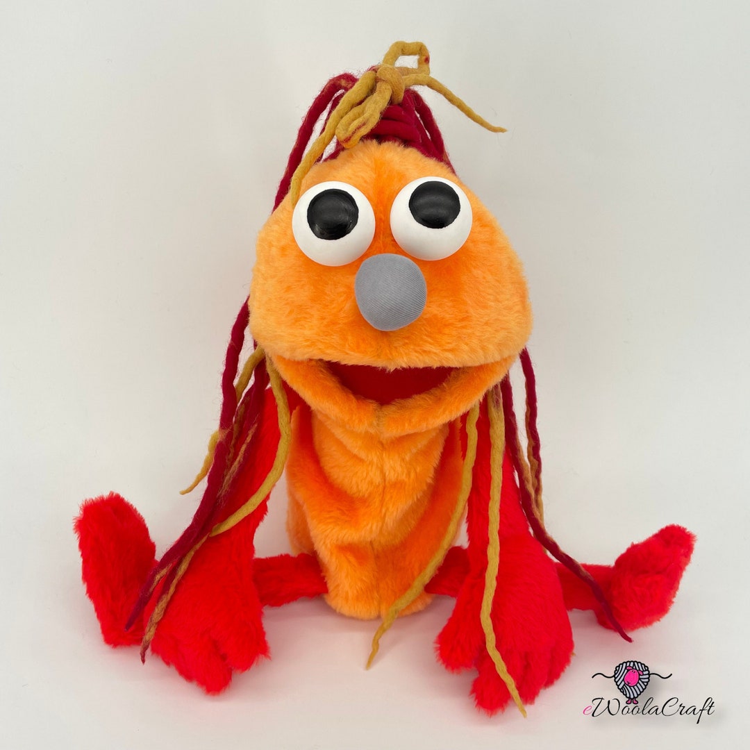 Sunshine Baby With Red Accent - Hand Puppet, Toy for Girl - Etsy