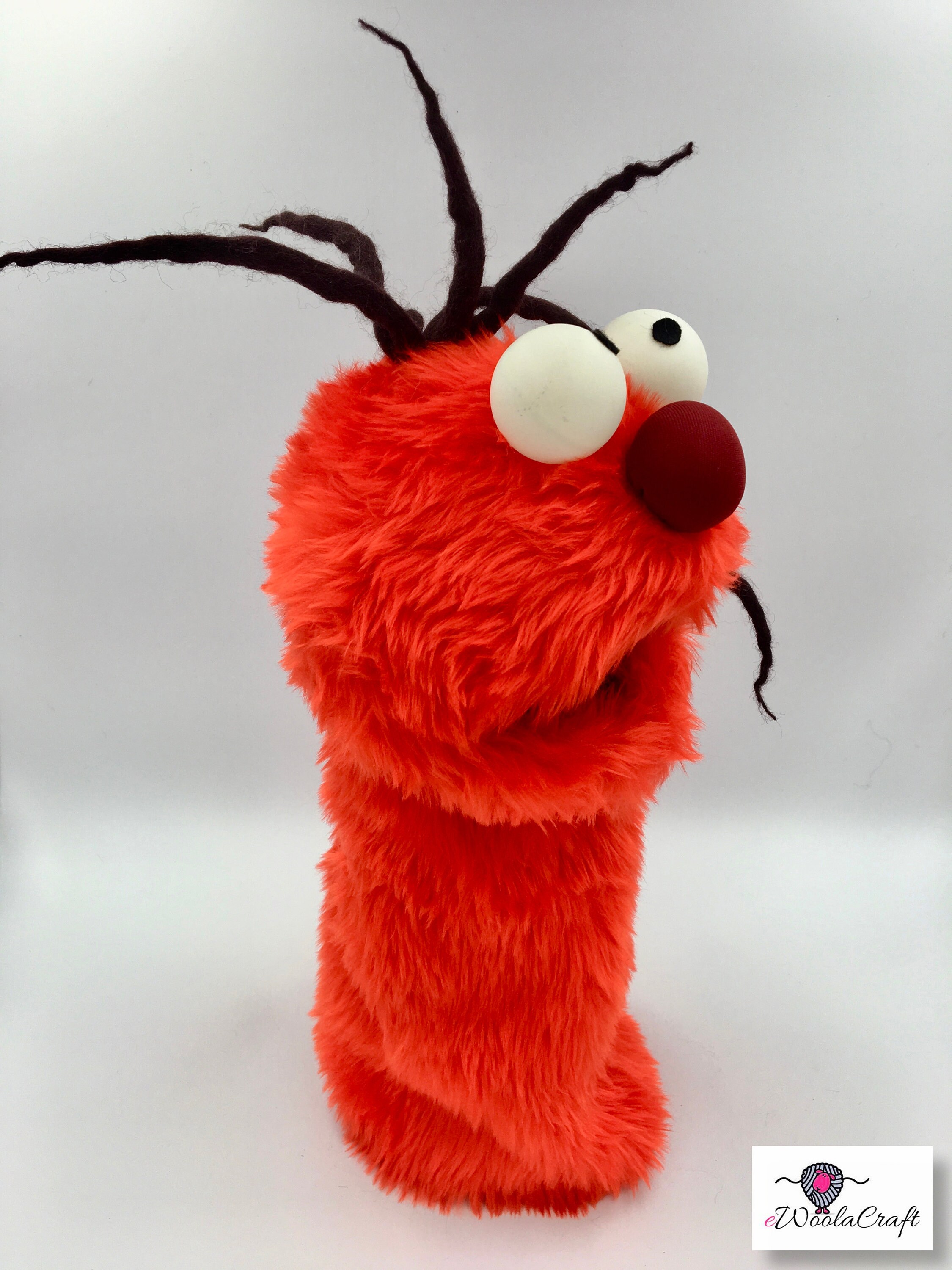 Red Monster Hand Puppet Muppet Style With Dreads | Etsy Canada