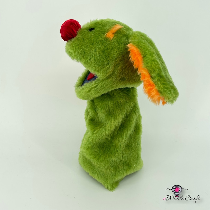 Green Doggy - Hand Puppet - Etsy