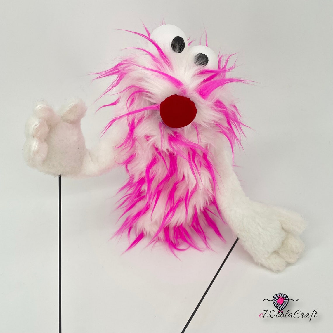 Pinky Yeti Hand Puppet Muppet Style | Etsy