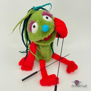 Green Melancholy With Red Accent - Hand Puppet, Muppet Style - Etsy