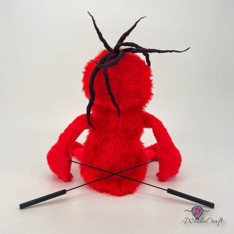 Red Monster Hand Puppet Muppet Style With Dreads - Etsy