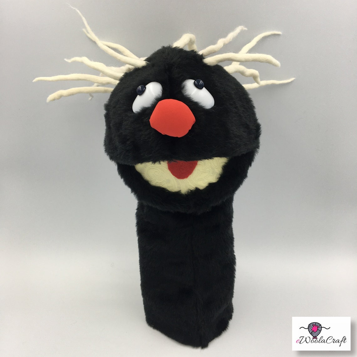 Black Shadow hand puppet muppet style | Etsy