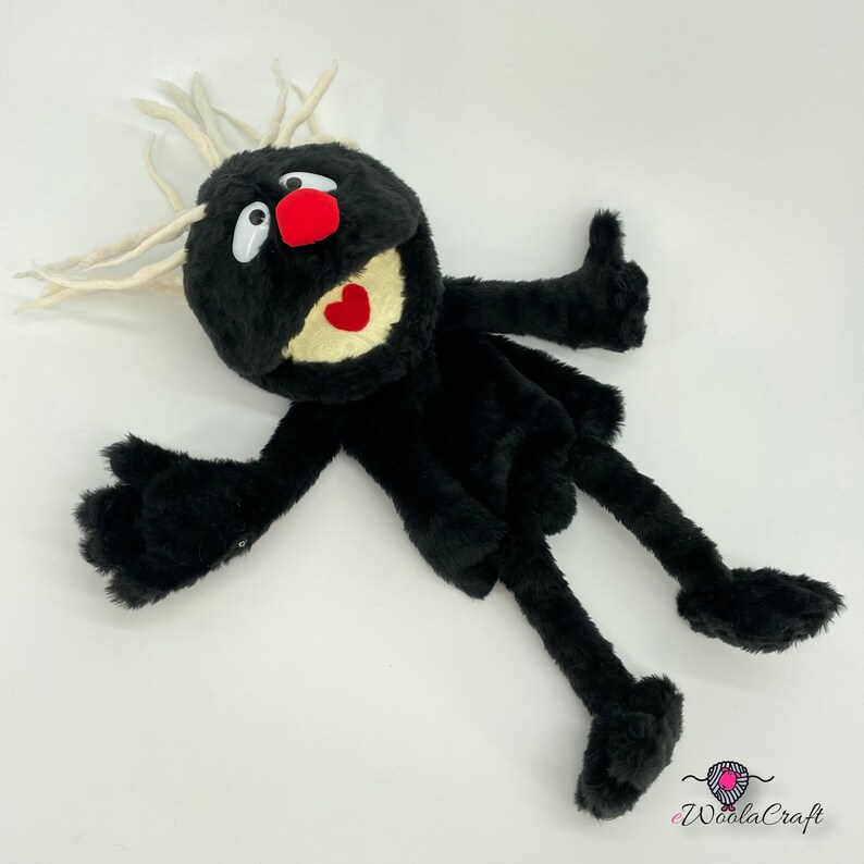 Black Shadow Hand Puppet Muppet Style - Etsy