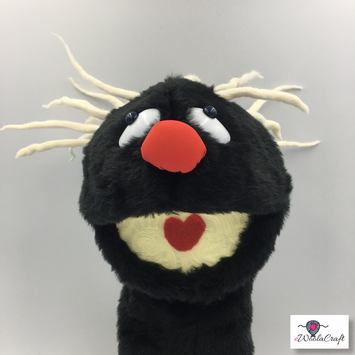 Black Shadow hand puppet muppet style | Etsy