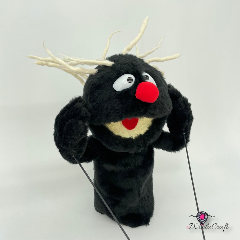 Black Shadow Hand Puppet Muppet Style - Etsy