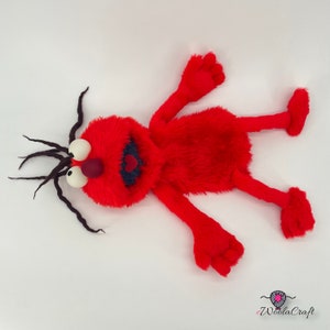 Red Monster - Hand Puppet, Muppet Style With Dreads - Etsy
