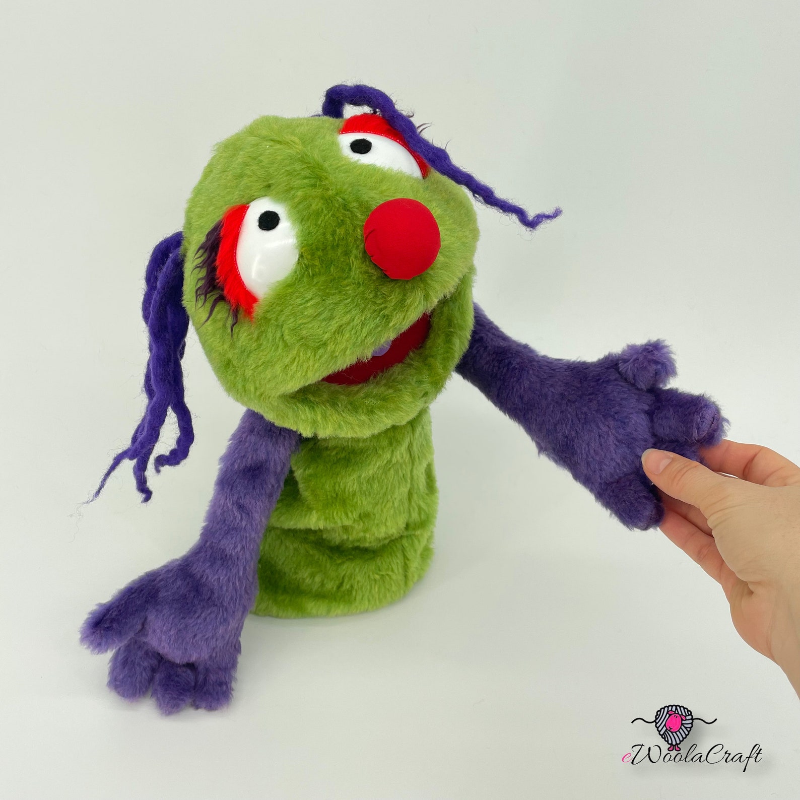 Good Girl With Purple Accent - Hand Puppet - Etsy