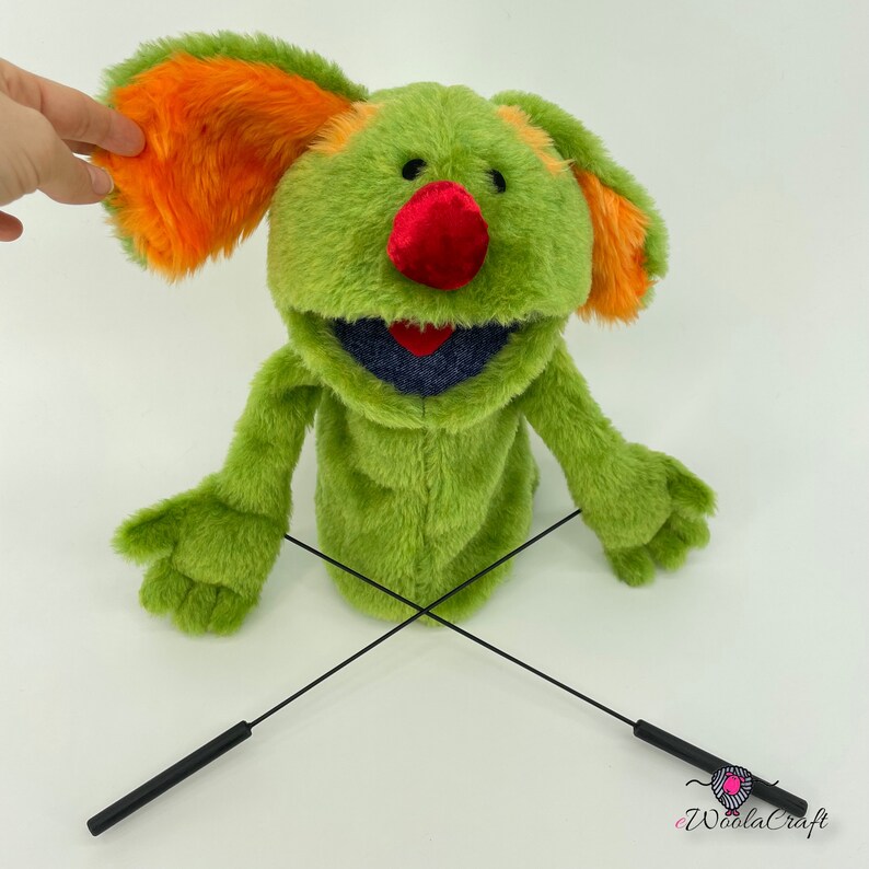 Green Doggy - Hand Puppet - Etsy