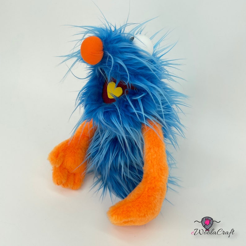 Blue Caveman With Orange Accent - Hand Puppet, Muppet Style - Etsy