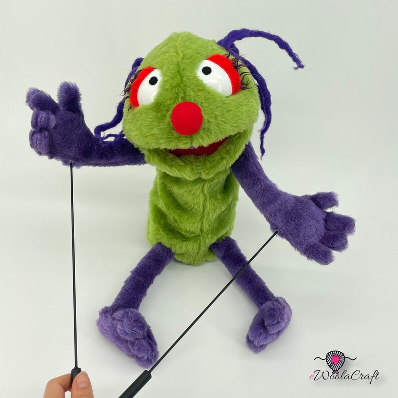 Good Girl With Purple Accent - Hand Puppet - Etsy