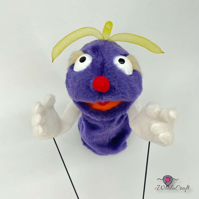 Smart Larry With White Accent Hand Puppet Monster Puppet - Etsy