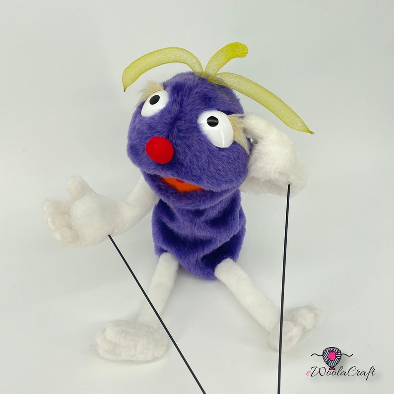 Smart Larry With White Accent Hand Puppet Monster Puppet - Etsy