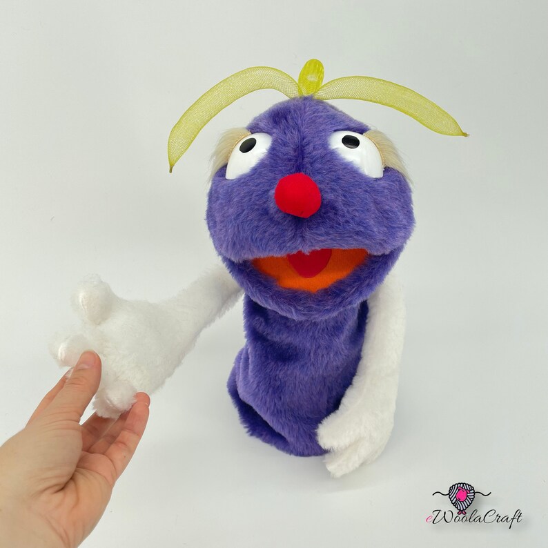 Smart Larry With White Accent Hand Puppet Monster Puppet - Etsy