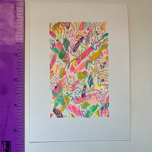 Colorful Fun Art on Thick Art Paper Neon Colors , Black Light Activated ...