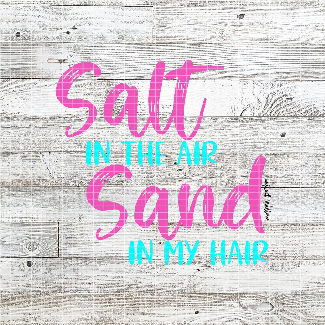 Salt in the Air Sand in My Hair Svg Dxf Png Pdf - Etsy