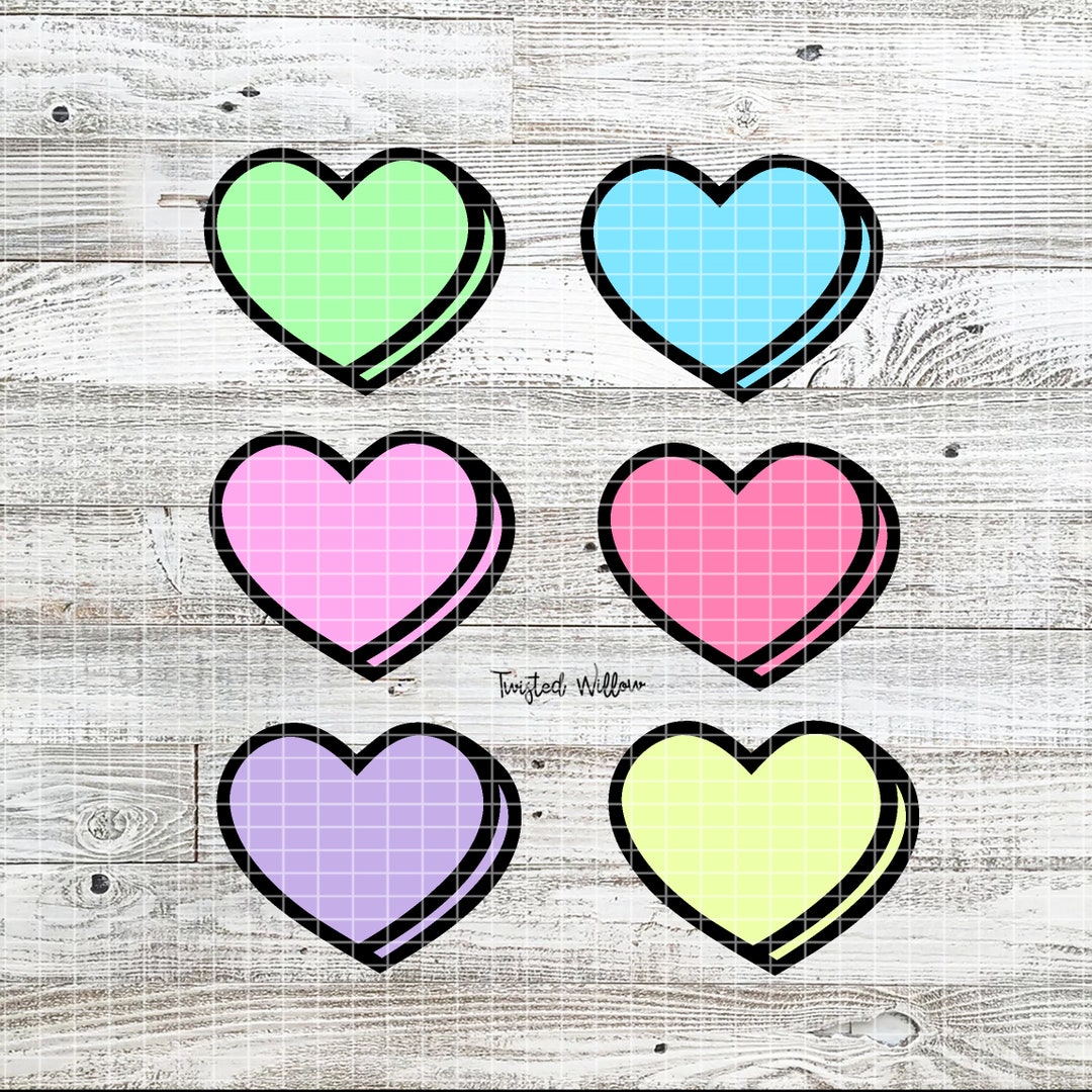 Blank Conversation Hearts Valentines Day SVG PNG PDF Digital Download ...